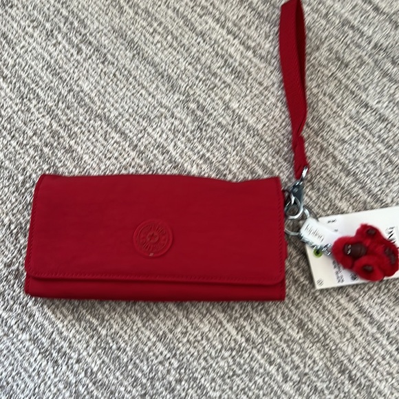 Kipling | Bags | Kipling Rubi Large Wristlet Wallet In Cherry Tonal ...
